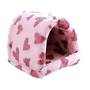 neolun Rat Bed Ferret Rodent Hammock Bed Hideout Cage Accessories Toy Bed for Guinea Pig Chinchilla Hedgehog Sugar Glider (Pink)