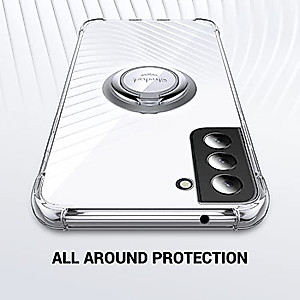 Silverback for Samsung Galaxy S22 Plus Case Clear with Ring Kickstand, Protective Soft TPU Shock -Absorbing Bumper Shockproof Phone Case for Galaxy S22 Plus -Clear