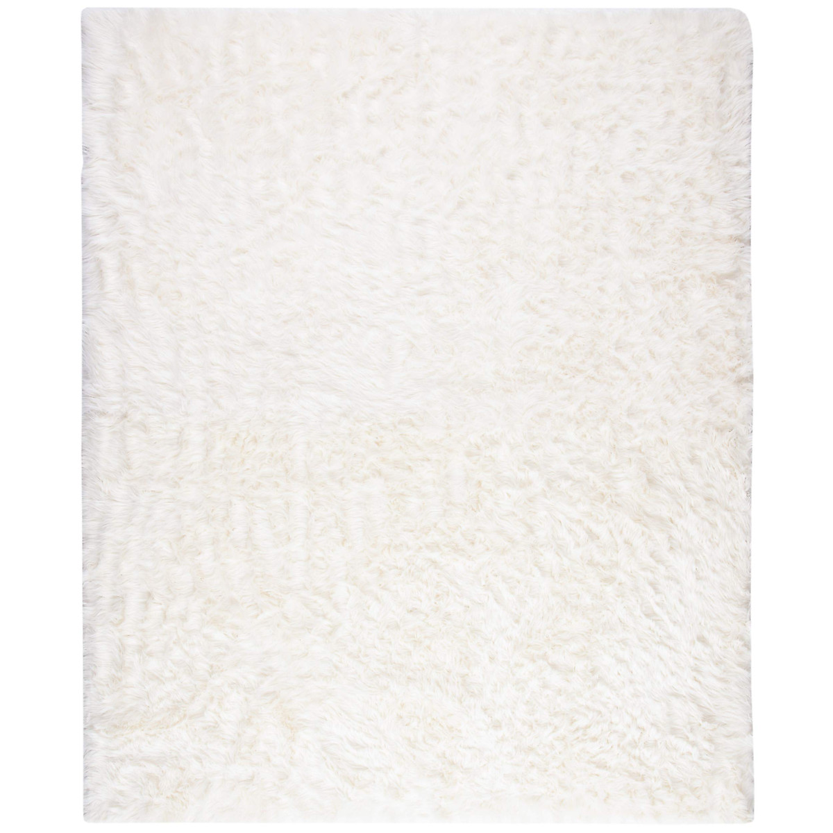 SAFAVIEH Faux Sheep Skin Collection 5' x 8' Ivory FSS235A Silken Glam 2.35-inch Thick Area Rug