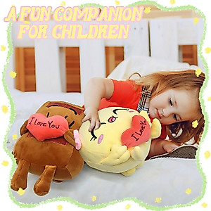 Fiohiof Choco and Pancake Plush 8"" Choco and Pancake in Love Plushies Toy for Boys Girls Soft Stuffed Animal Pillow Doll Gift for Fans Kids
