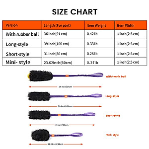 HOWGO Dog Rope Toy,Dog Bungee Chaser Toy 100% Sheepskin,Sheep Smell Tug Toy for All Breeds (Purple, Large)