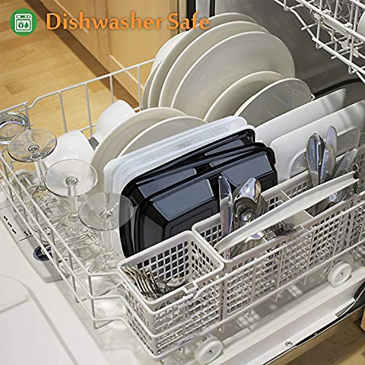 Enther Meal Prep Containers [20 Pack] 2 Compartment with Lids, Food Storage Bento Box | BPA Free | Stackable | Reusable Lunch Boxes, Microwave/Dishwasher/Freezer Safe, Portion Control (32 oz)