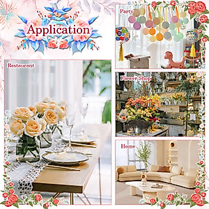 30 Pcs Metal Wire Floral Picks 13 Inch Wire Floral Place Card Holder Picks, Photo Memo Holder, Round Table Name Number Card Holder for Wedding Party Birthday (Silver) Round