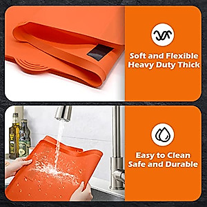 36" Griddle Mat Silicone for Blackstone, Magnetic Protective Top Covers for Blackstone Protector Outdoor-Orange