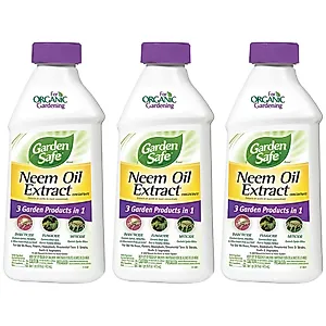 Garden Safe Neem Oil wTpzH Extract Concentrate, 16 fl oz (3 Pack)