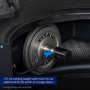 Titan Fitness Indoor 180 Degrees Tire Flipping Machine, Tire Weight 125 LB, Large Strength Training Device