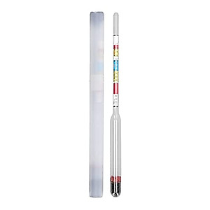 Beer Making Meter, Temperature Resistant Clear Viewing Home Brewing Hydrometer Sensitive Response 0.05 Accuracy Intuitive Display 20% Measuring Range for Home