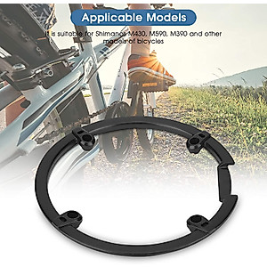 Estink Bike Chain Wheel Guard, Black Plastic Chainring Sprockets Cranksets Guard Protector Mountain Bike Chain Wheel Crankset Support Cover Accessories for 44T Chain