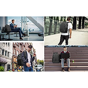 CAFELE 17.3 Inch Laptop Backpack, School Backpack,Large TSA Travel Carry on Backpack,College Student Bookbag with USB Port,Teenagers Water Resistant Computer Bagpack Gift for Men Women,Grey