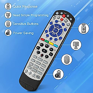 Remote Control for Dish Network 20.1 IR Remote Control, New Replacement IR Remote Control for Dish Network 20.1 IR Satellite Receiver TV1 DVD AUX