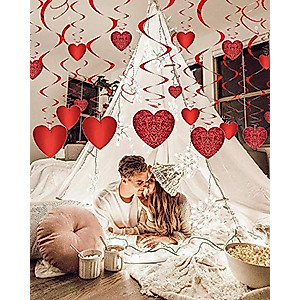 Valentine Decorations Hanging Swirls Valentines Day Decorations Wedding Anniversary Decorations Pack of 30 Hanging Heart Swirls Valentines Decorations Valentines Day Decor Valentines Day Hanging Decor
