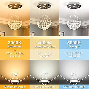 winshine GU10 LED Bulb, 50W Halogen Equivalent Light Bulbs, 3000K Warm White 2 Prong Base GU10 Bulb, LED Halogen Replacement Bulbs for Recessed Track Light 120V 550LM 120 Degree, Non-Dimmable 6 Pack