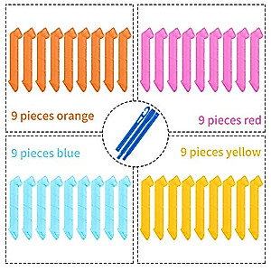 Elcoho 36 Pieces 30 cm Hair Curlers Spiral Curls Styling Kit Magic Hair Rollers with 3 Pieces Styling Hooks No Heat DIY Spiral Hair Roller with a Storage Bag Spiral Curls (4 colors) Blue