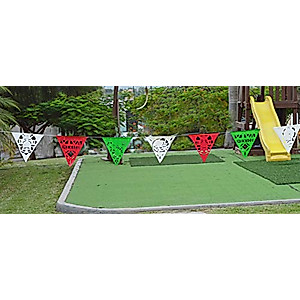 70 ft Long Mexican 42 Flags Pennant Banner. Banderines,Plastic Papel Picado for Fiesta Party Decorations Multicolor, Cinco de Mayo Celebrations