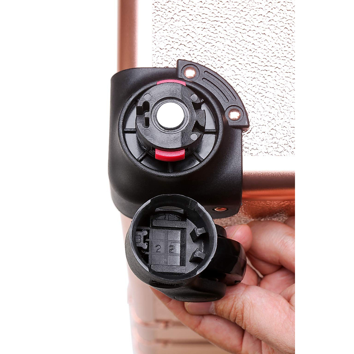 Rolling Train Case 5-in-1 Portable Makeup Train Case Professional Cosmetic Organizer Makeup Traveling case Trolley Cart Trunk (Rose Gold)