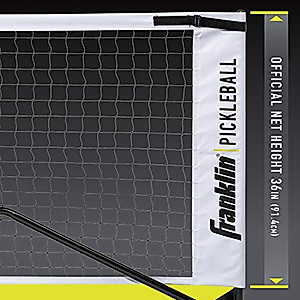 Franklin Sports Pickleball Net - Official Size with Wheels -Superior Portability, White/Black