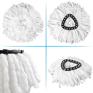 Mop Head Replacement Microfiber Spin Mop Refills Replacement Mop Refill Head Compatible with Spin Mop 1-Tank System (4 Pack)