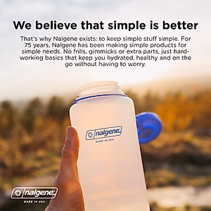 Nalgene Sustain Tritan BPA-Free Water Bottle Made with Material Derived from 50% Plastic Waste, 32 OZ, Narrow Mouth