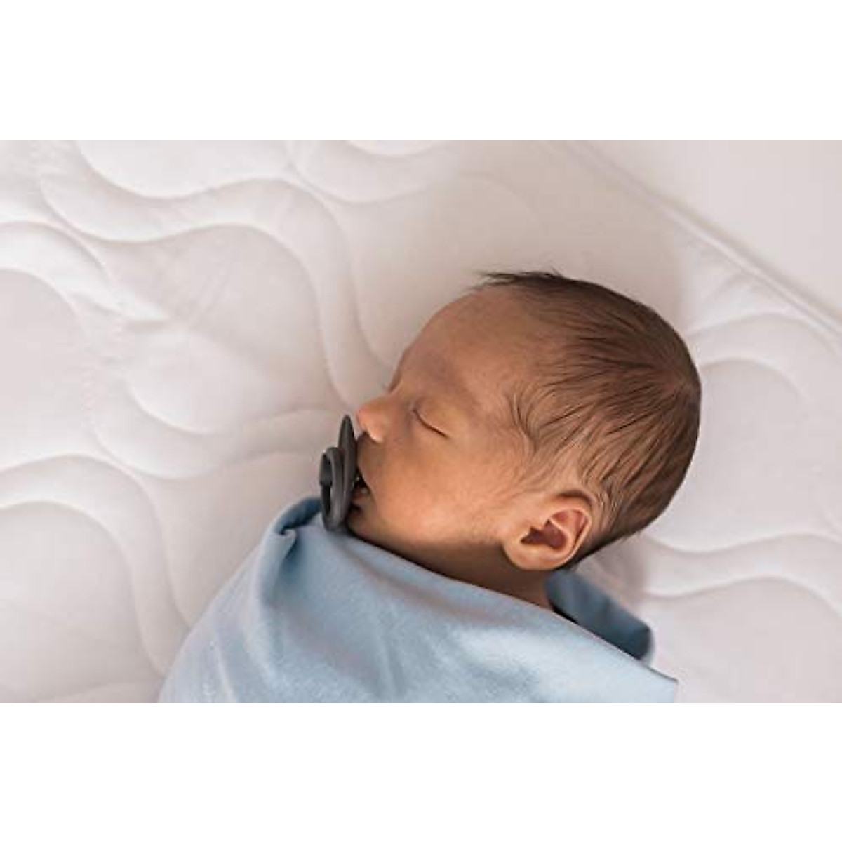 SheetWorld Crib Bib Sheet Saver, Soft Cotton, 4 Secure Ties, Solid White, Made in USA