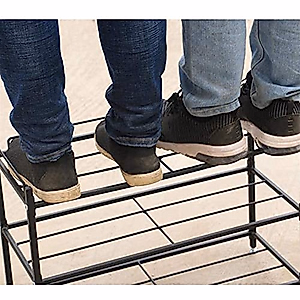 llibnn Shoe Rack,3 Tier Metal Shoe Rack,Shoe Storage Organizer,for Living Room, Hallway and Cloakroom,Sturdy Design, Space Saving,602546cm