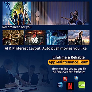 Native 1080p 4K Mini Projector WiFi Bluetooth, Portable Home Theater Outdoor Movie Projector for iPhone, Android 9.0 OS Projector with Apps Netflix,Prime Video, Work for iOS/Android,TV Stick,DVD