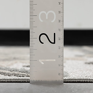 Well Woven Tuscon Grey Indoor/Outdoor Southwestern Area Rug (5'3" x 7'3") High Traffic Stain Resistant Geometric Medallion Carpet