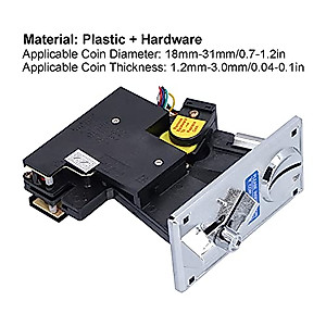 Compare and Choose Electronic Coin Acceptor with Three Sets of Anti Fishing Electric Eye Counting Devices, Convenient and Correct for Arcade Game Vending Machine (Silver Gray)