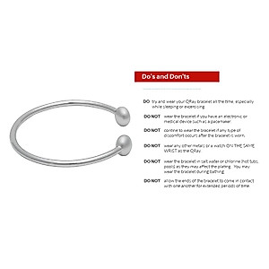 QRAY Original Standard Steel Golf Athletic Bracelet Men Women C-Shaped Health Wellness Bracelet (Small: 6"~7")