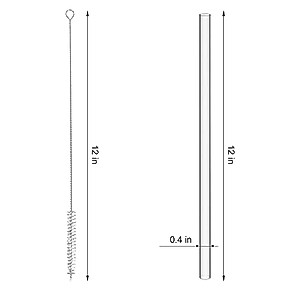 Straw Replacement 40 oz for Stanley Adventure Travel Tumbler, 6 Pack Reusable Straws Plastic Straws with Cleaning Brush Compatible with Stanley 40oz Stanley Cup