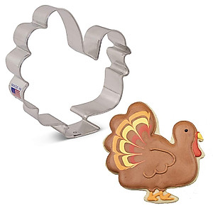 Thanksgiving Turkey Cookie Cutter, 3.75" Made in USA by Ann Clark