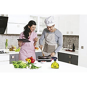 Evo Oil Sprayer Evo Glass Trigger Sprayer Bottle, Non-Aerosol for Olive Cooking Oils, 6-Ounce Capacity, 6 oz, Yellow/Black/Red