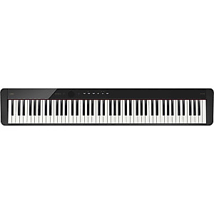 Casio PX-S1100 Privia 88-Key Slim Stage Portable Digital Piano with Bluetooth Adapter, Black Bundle with Studio Headphones, Keyboard Stand, Bench, Sustain Pedal