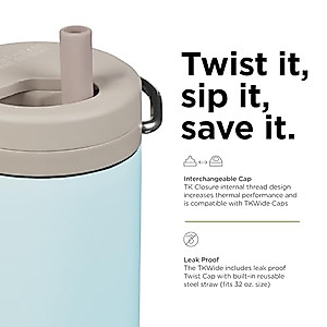 Klean Kanteen TKWide 12oz (w/Twist Cap) - Blue Tint