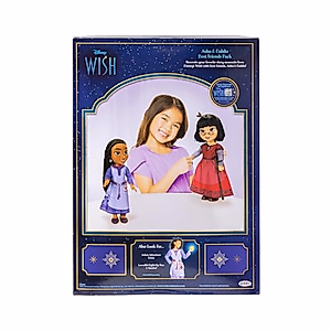Disney's Wish Asha & Dahlia Dolls Best Friends Pack, 14 Inches Tall, Each with Movie Authentic Outfits and Accessories