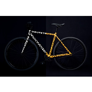 Bookman Reflective Stickers, Leopard Print (Black) - Hard Surface Stickers - 1 Sheet (3.74 x 4.53 inches)