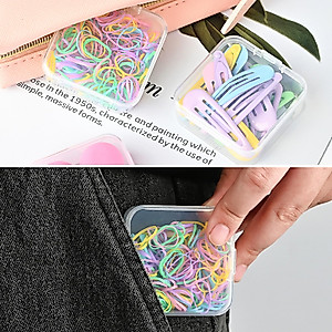 Jutieuo 15 Pieces Small Clear Plastic Beads Storage Containers Box with Hinged Lid - 1 Pack Large Organizer Box - Small Items Crafts Jewelry Storage Boxes with Labels