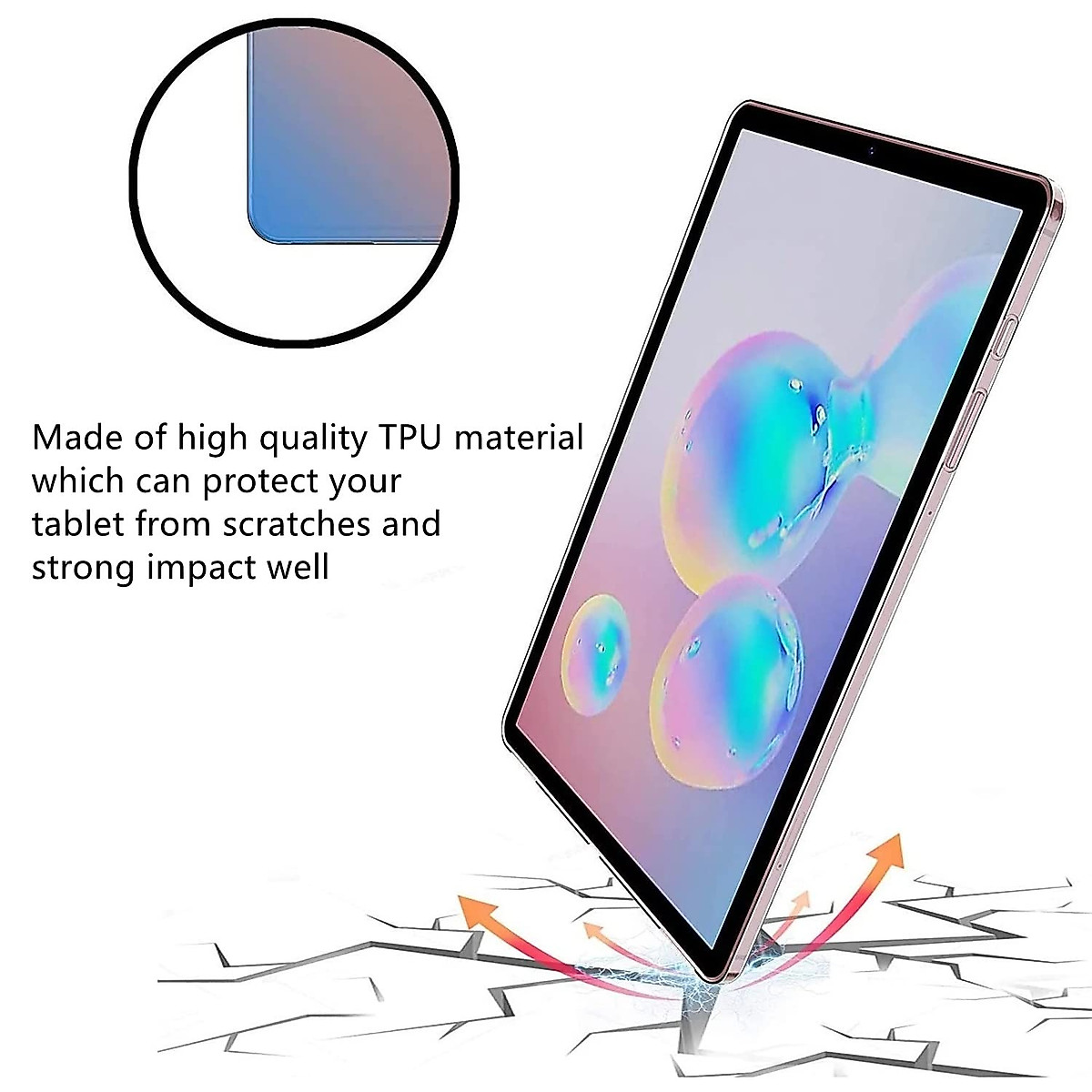 iCoverCase Compatible with Samsung Galaxy Tab S7 (2020) 11 Inch SM-T870/T875 Case, Lightweight Matte Translucent Soft TPU Protective Back Cover Case (Frosted Clear)