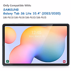 Watana [2-Pack Screen Protector for Samsung Galaxy Tab S6 Lite 2022/2020,10.4 Inch (SM-P613/SM-P619/SM-P610/SM-P615), Tablet Tempered Glass Film Compatible with S Pen, [Scratch Resist] [Bubble-Free]