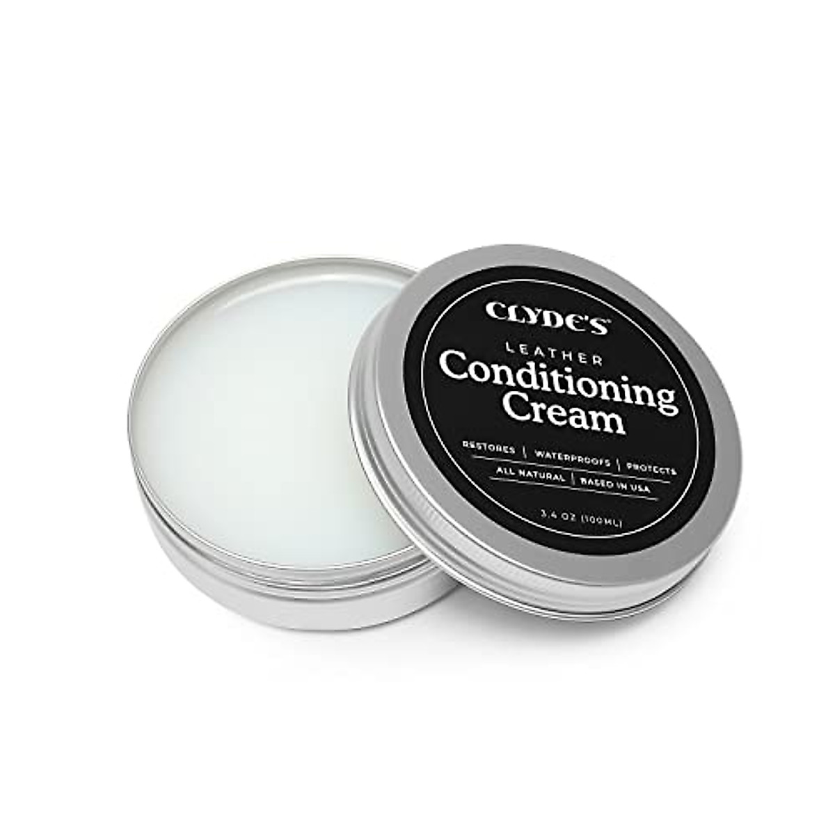 Clyde's™ Leather Conditioning Cream | All Natural, Non Toxic Formula | Restore & Repair Sofas, Car Seats, Shoes and More