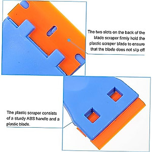 PRETYZOOM 3pcs Paint Plastic Scraper Decals Razor Blue Paint Decals Razor Stickers Plastic
