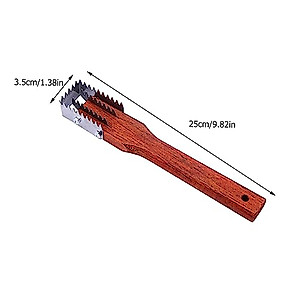 FELTECHELECTR 2pcs Fish Scale Brush Fish Descaling Tool Dipper Cordless Tools Fish Scale Peeler Seafood Scale Scraper Fishing Gadgets Kitchen Fish Scaler Remover Fish Skinscale Remover Pot Wood