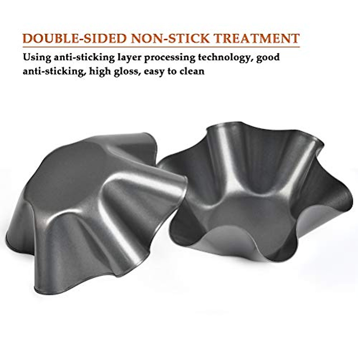 FOCCTS 6 Packs Torta Molder, Non-Stick Taco Salad Bowl Pans Maker, Extra Thick Steel Tortilla Shell Maker, 6 inch