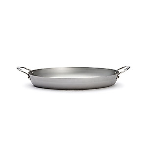 de Buyer MINERAL B Carbon Steel Oval Roasting Pan - Ideal for Roasting Meat, Seafood & Veggies - Naturally Nonstick - Made in France