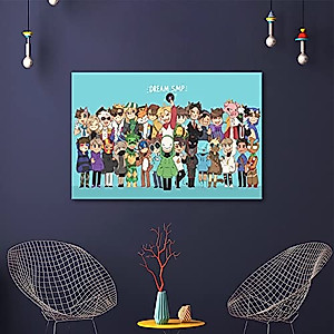 Posters Painting Anime Posters Game Dream SMP Poster Canvas Poster Bedroom Decor Office Room Decor Gift 08x12inch(20x30cm) Unframe-Style