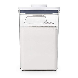 OXO Good Grips POP Container Small Square Short with Coffee, Set 1L + Scoop, White