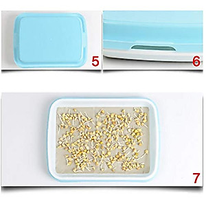 Happyyami Seed Growing Tray Multifunctional Broccoli Wheatgrass Alfalfa Seed Sprouting Soilless Culture Tray Double Layer Germination Planter with Paper for Home Sky Blue
