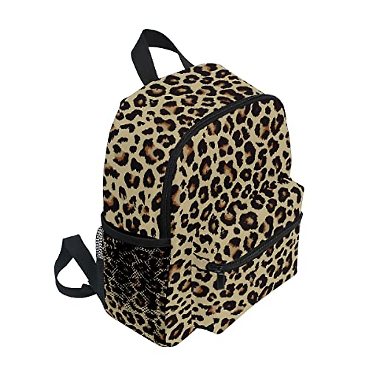 Leopard Cheetah Kids School Backpack Toddler Preschool Shoulder Bookbag Kindergarten Elementary School Bag for Small Boys Girls