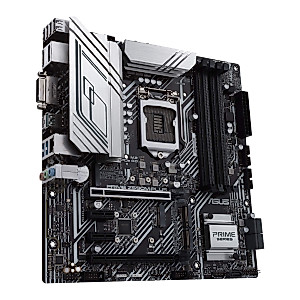 ASUS Prime Z590M-PLUS LGA 1200(Intel11th/10th Gen) microATX Motherboard (PCIe 4.0, 10 Power Stages, 3X M.2 Slot,Thunderbolt 4 Header,1Gb LAN, SPI-TPM Header,M.2 Socket -Key E Wireless,Aura Sync RGB)