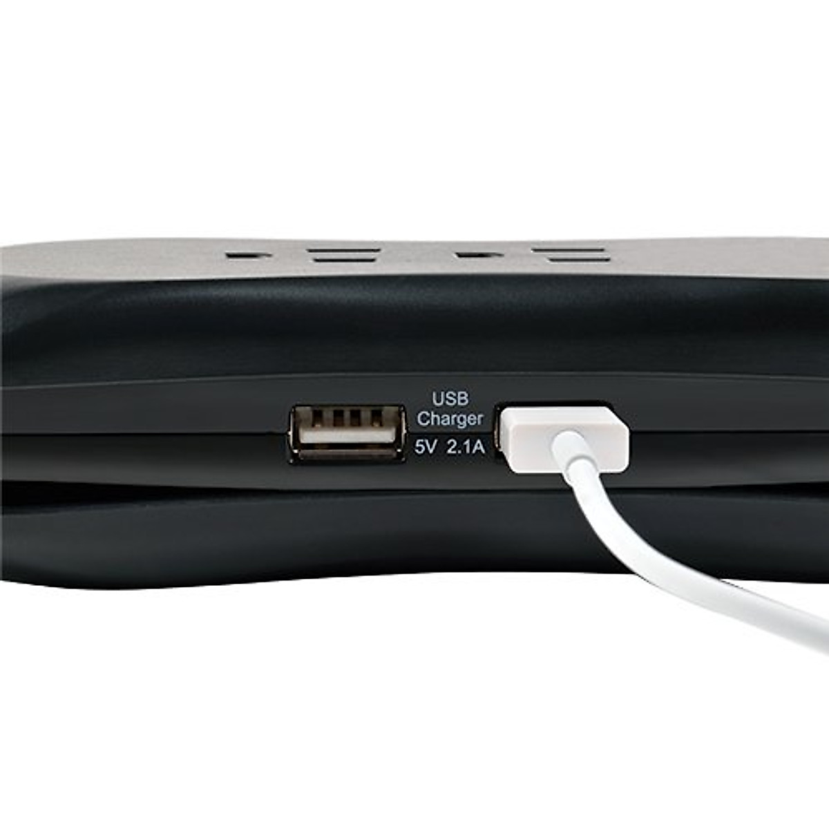 Tripp Lite 3 Outlet Portable Surge Protector Power Strip, 18in Cord, 2 USB, & $25,000 INSURANCE (TRAVELER3USB) Black