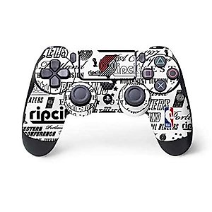 Skinit Decal Gaming Skin for PS4 Controller - Officially Licensed NBA Portland Trail Blazers Historic Blast Design